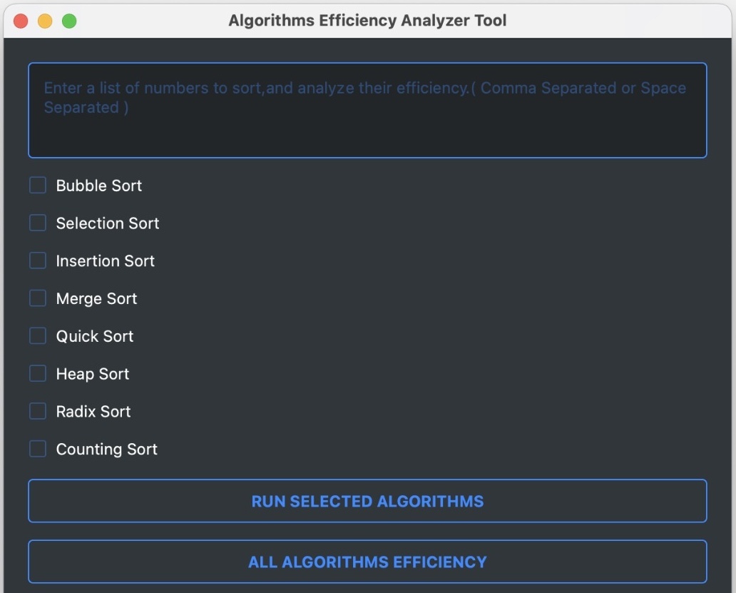 Interactive Python GUI for Visualizing Sorting Algorithms